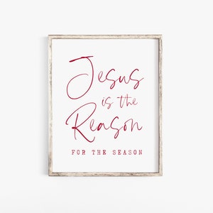 Jesus is the Reason for the Season Wall Art Print Bible Verse Christmas ...