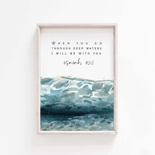 Beach House Bible Verse Wall Art Decor DIGITAL PRINT - Etsy