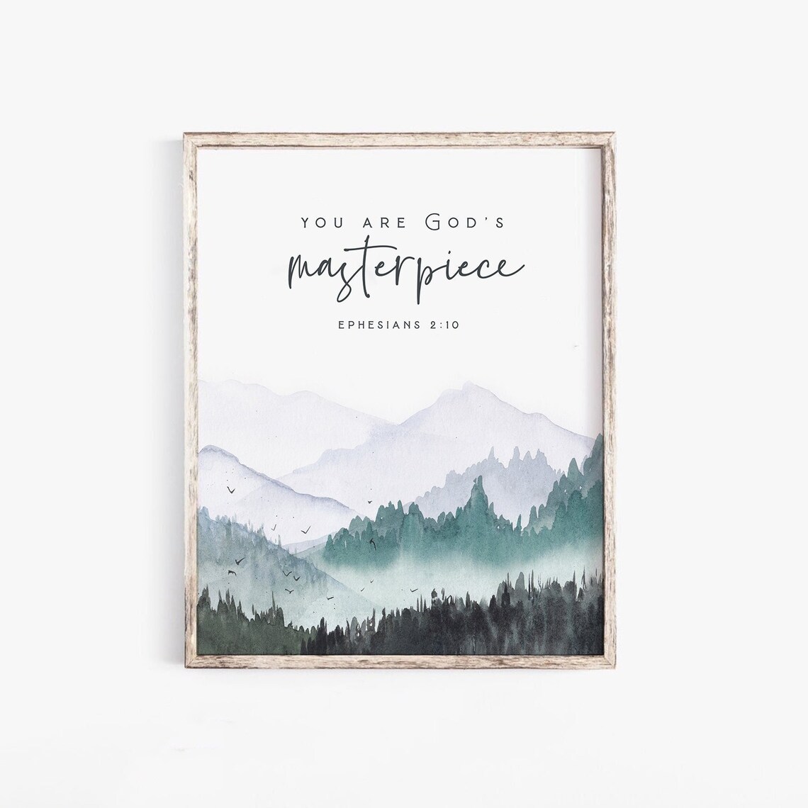 You are God's masterpiece Ephesians 2:10 Bible Verse Wall | Etsy