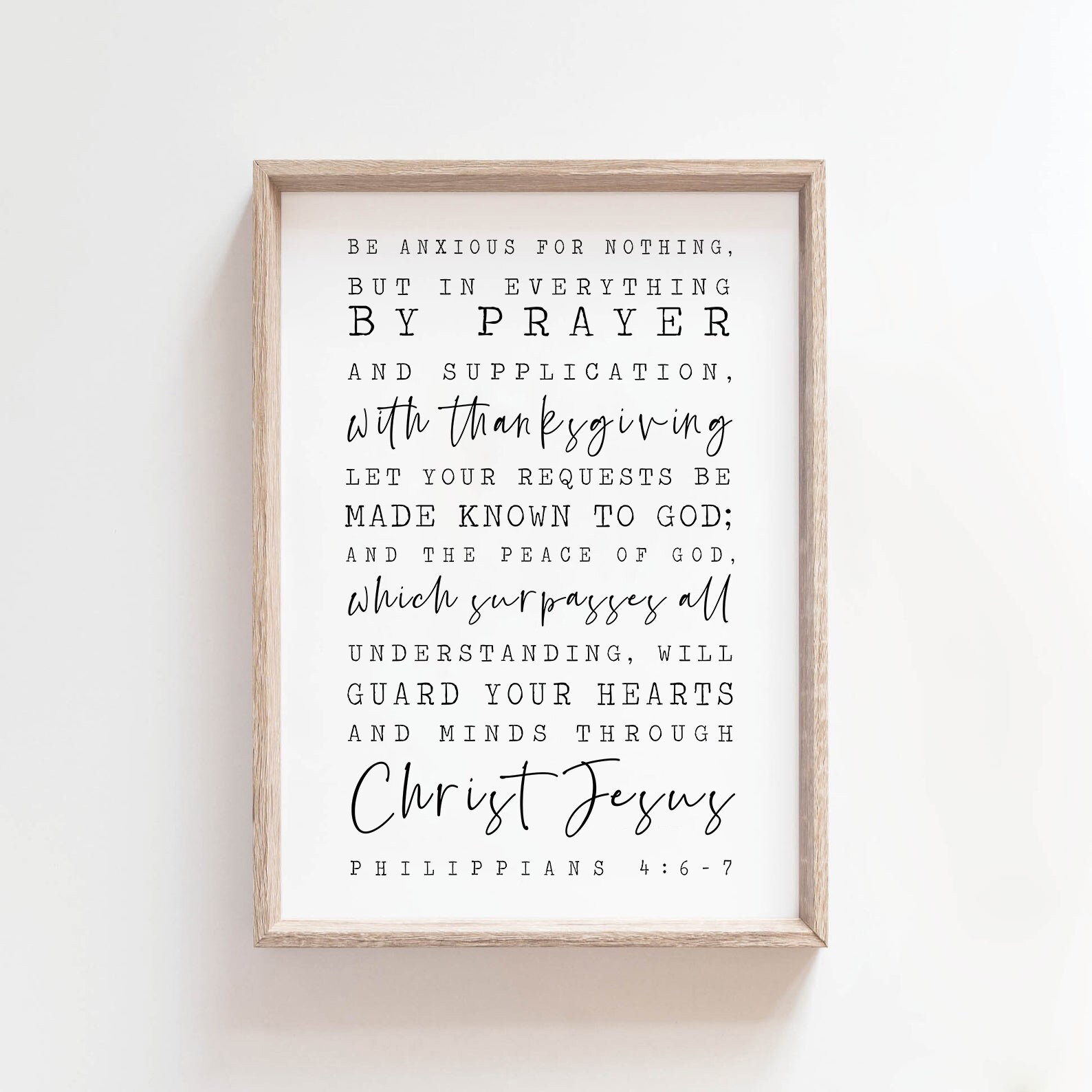 Philippians 4:6-7 Be Anxious for Nothing Do Not Be Anxious - Etsy