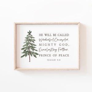 He Will Be Called Wonderful Counselor Printable Wall Art Isaiah 9:6 ...