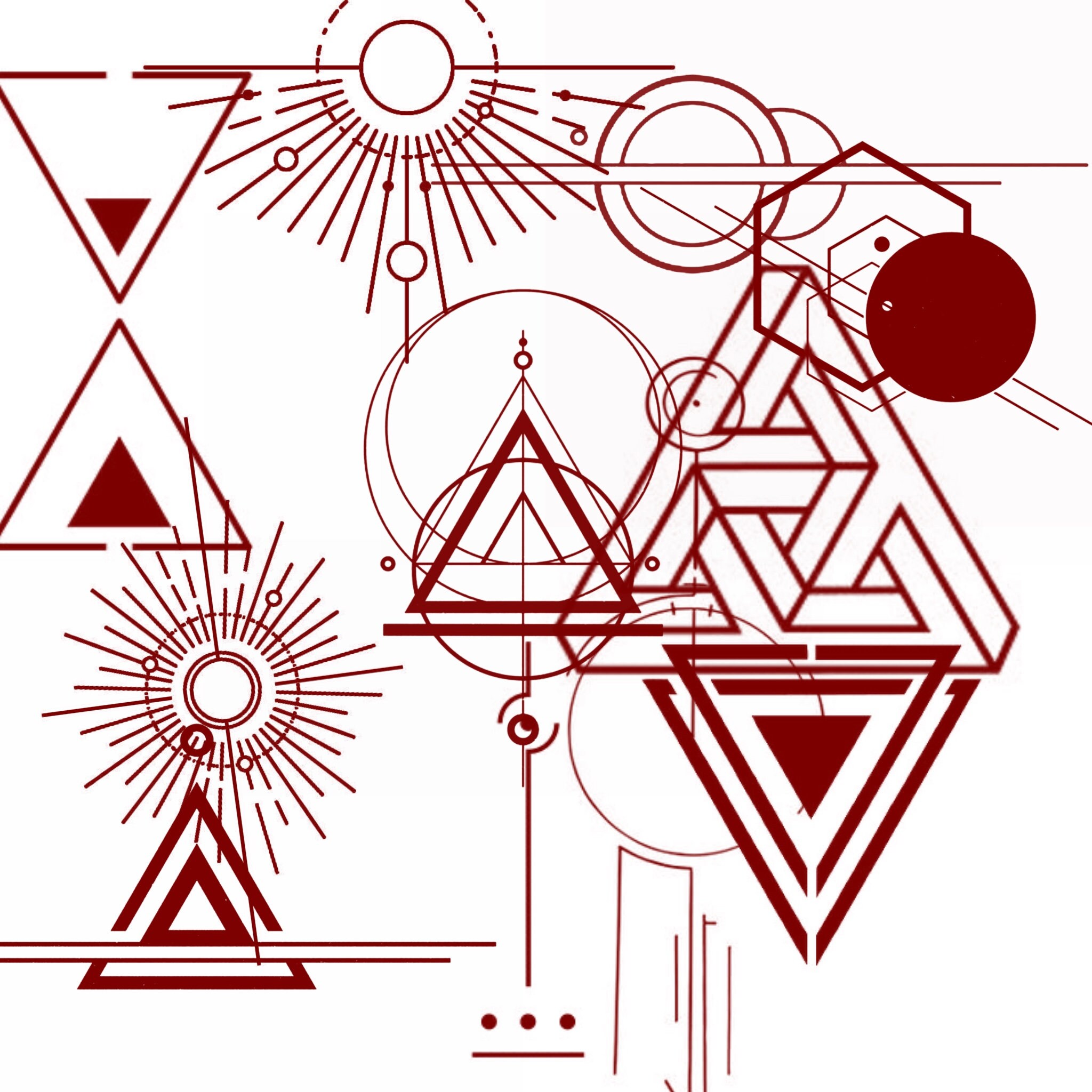 Tattoo Procreate Brushes Geometric Minimalism 90 Brushes - Etsy