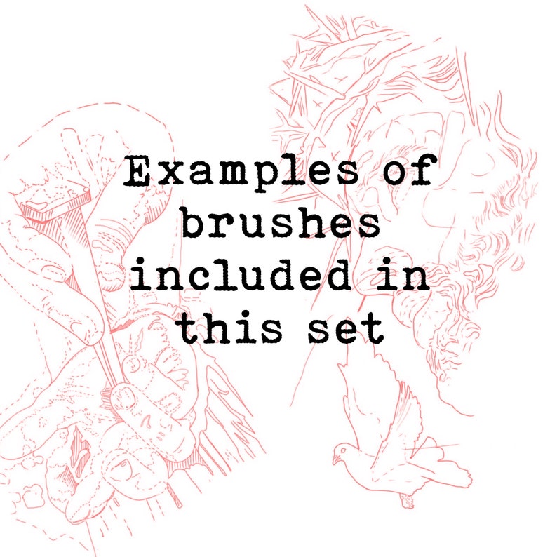 Religious Tattoo Style Procreate Brush Stamps Designs Are - Etsy