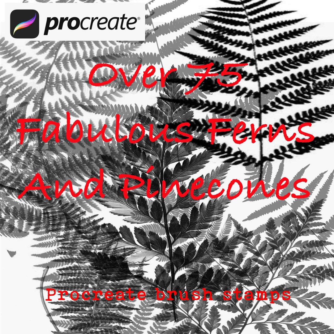 Procreate Brush Set , Tattoo Brushes, Over 75 Fern and Pine One ...