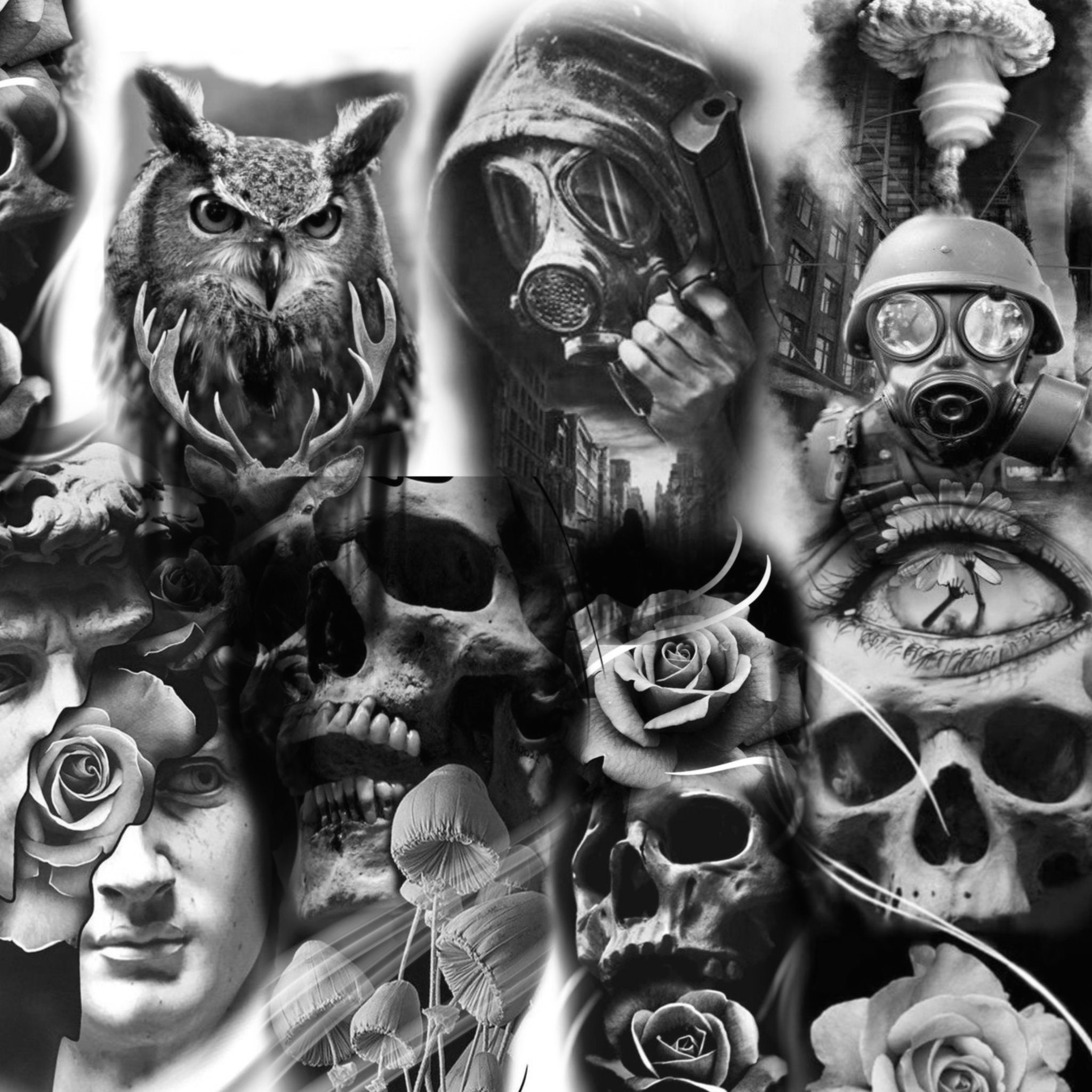 Tattoo Procreate Brush Set 40 Realistic Tattoo Designs Made - Etsy