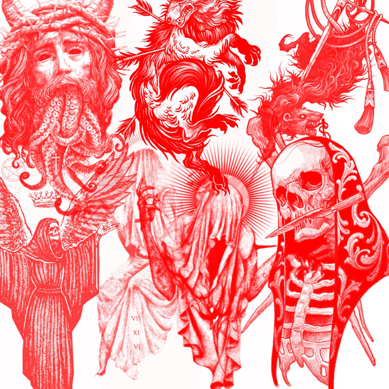 75 Tattoo Procreate Brushes , Dark Art Vol . 1, Gothic , Satanic Art ...