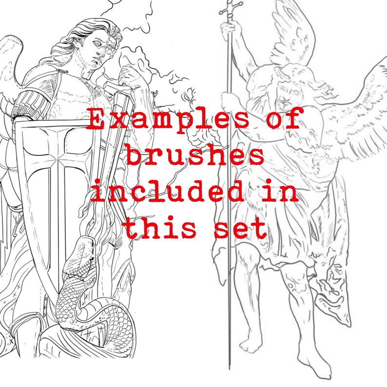 Religious Tattoo Style Procreate Brush Stamps Designs Are - Etsy