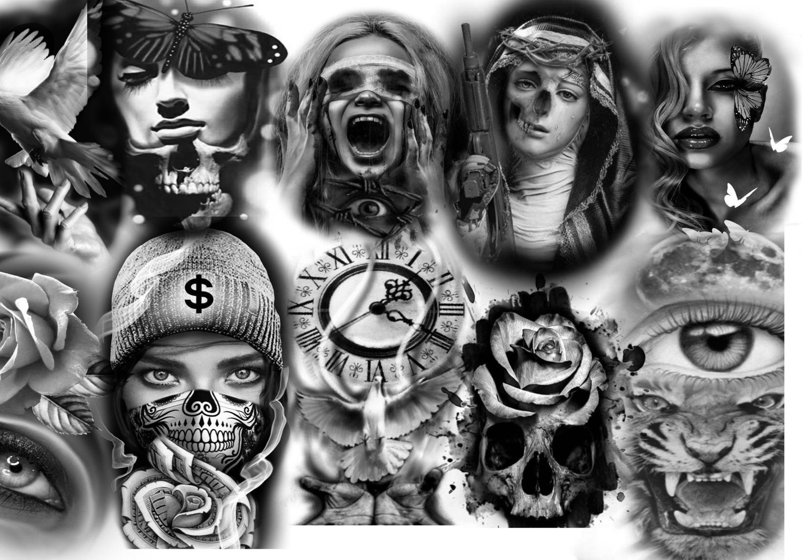 Tattoo Procreate Brush Set Digital Designs Vol.3 Over 100 - Etsy