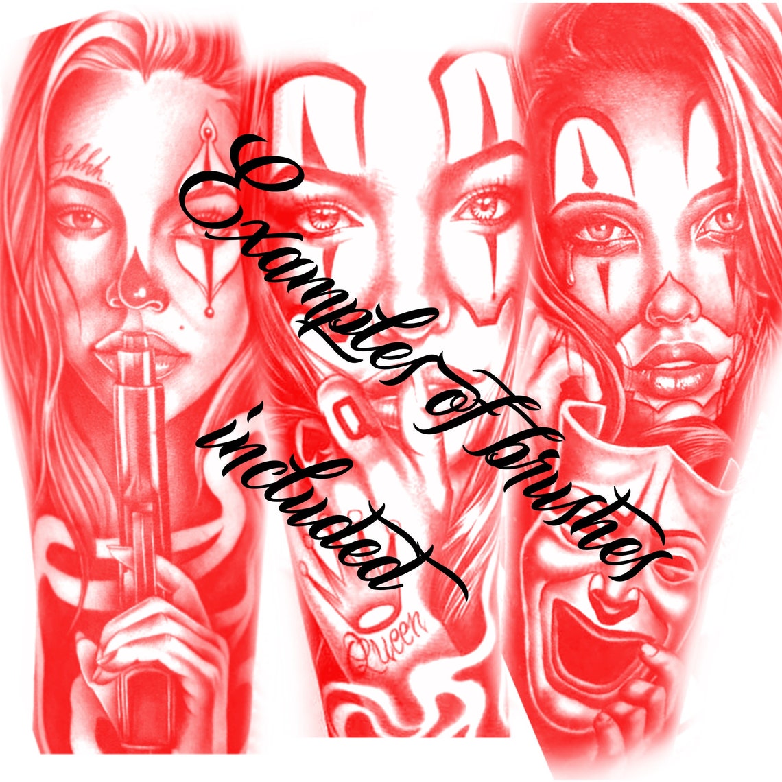 Tattoo Procreate Brushes Over 100 Chicano Girl / Day of the | Etsy