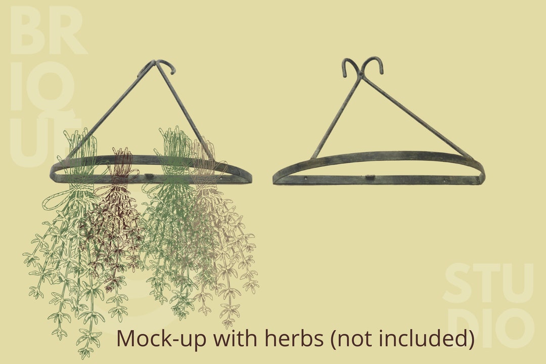 Pair Half-moon Metal Brackets / Console Table / Herb Rack With - Etsy