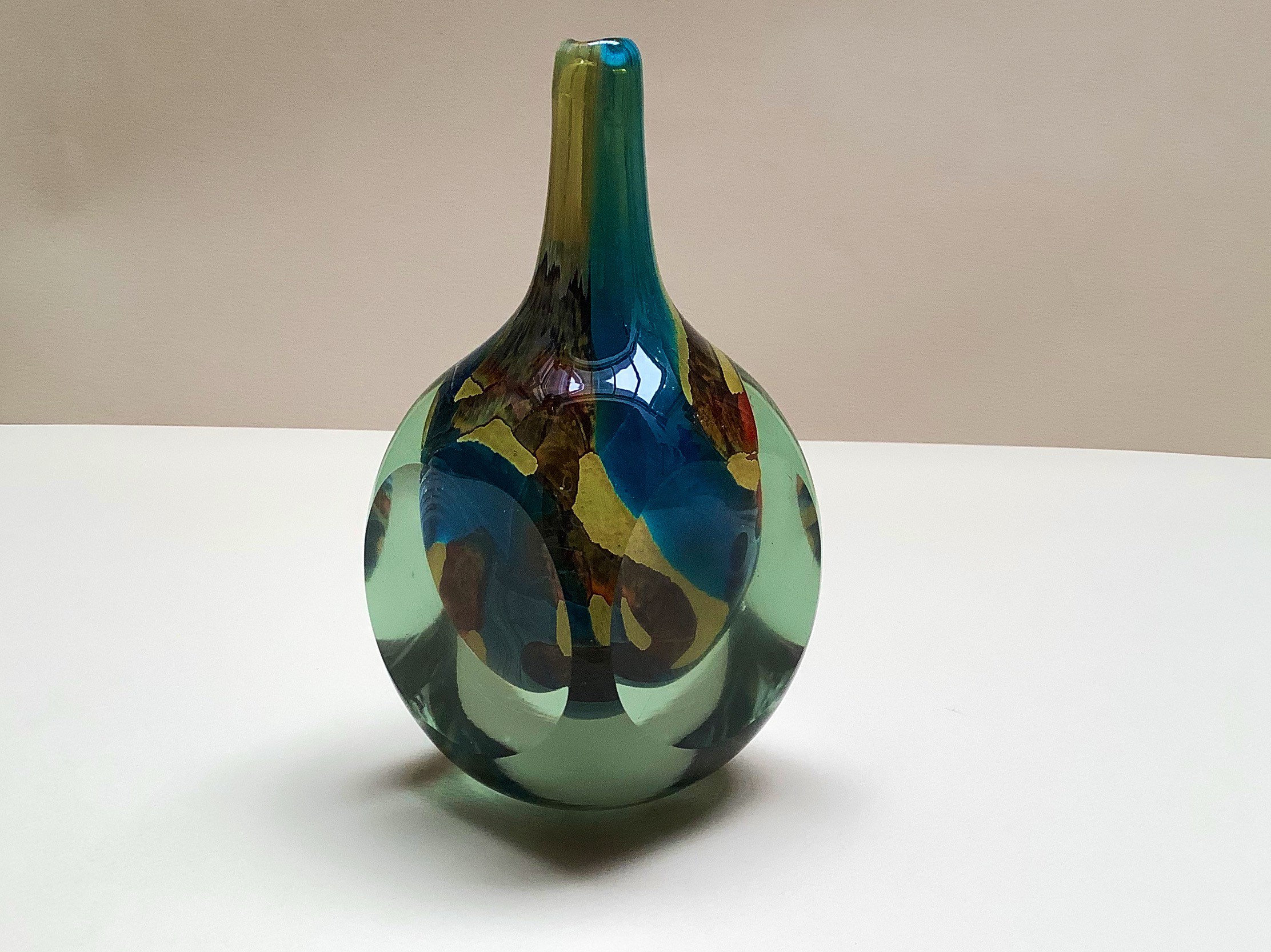 Mdina studio glass vase in the style of Michael Harris. | Etsy