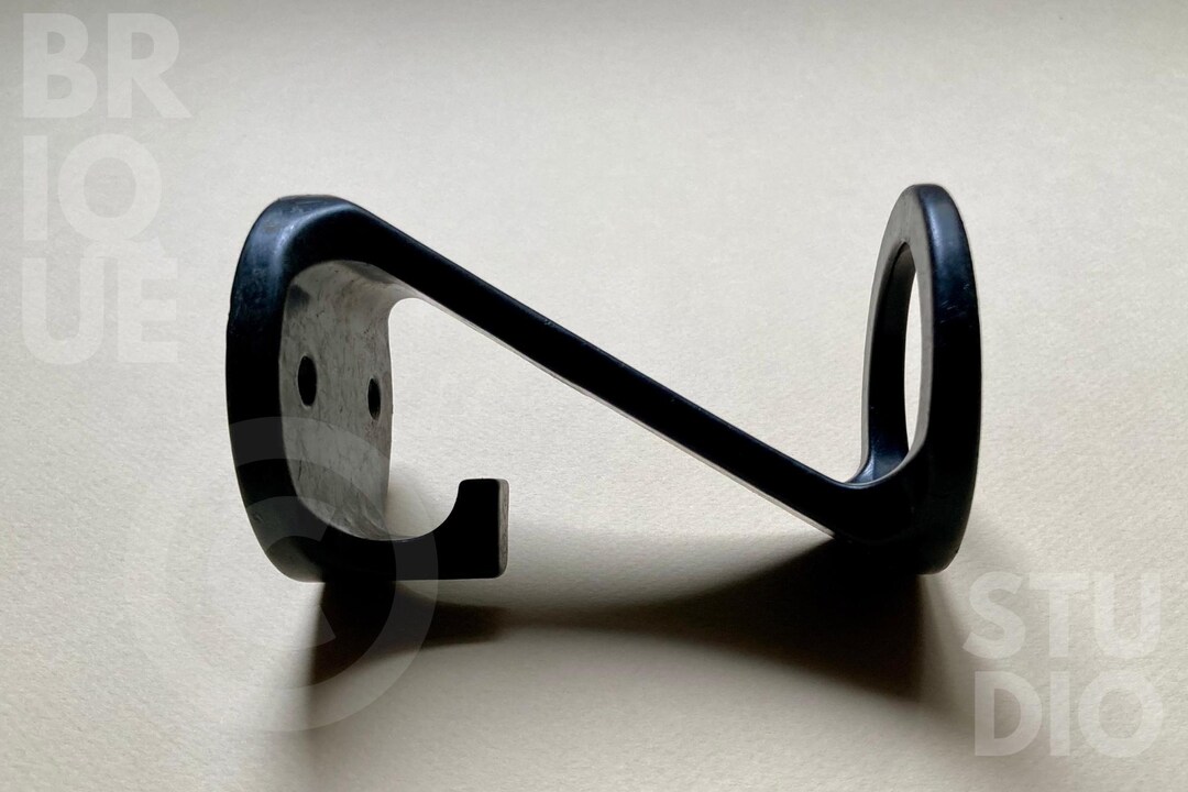 Pair Vintage Black Wall Hooks | Dramatic Biba-inspired Design | Mid ...