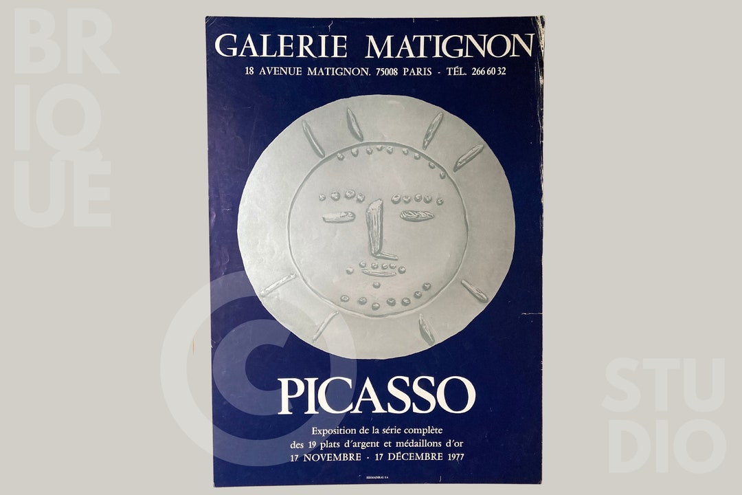 Picasso Silver Plates Poster | Rare Original Lithograph | Galerie ...