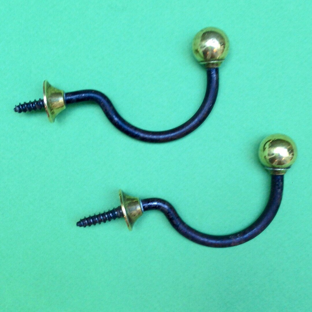 Coat Hook | Reclaimed French Hardware | Antique Iron and Brass Ball ...