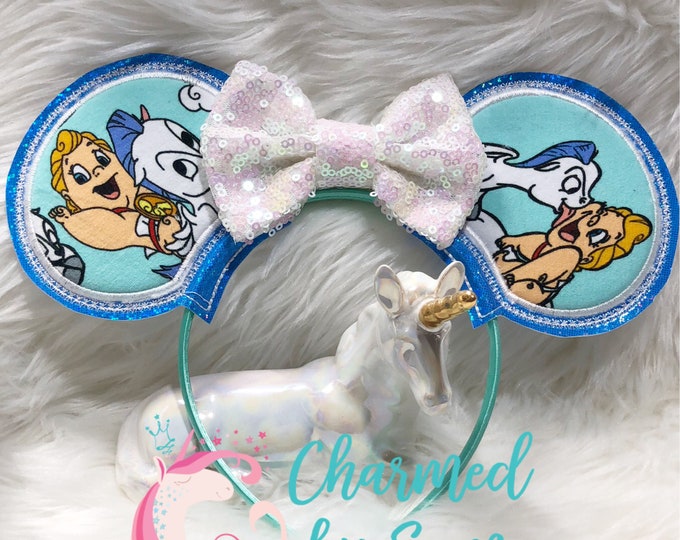 Handmade Custom Fabric Hercules Pegasus Inspired Ears, Demigod, Youth ...