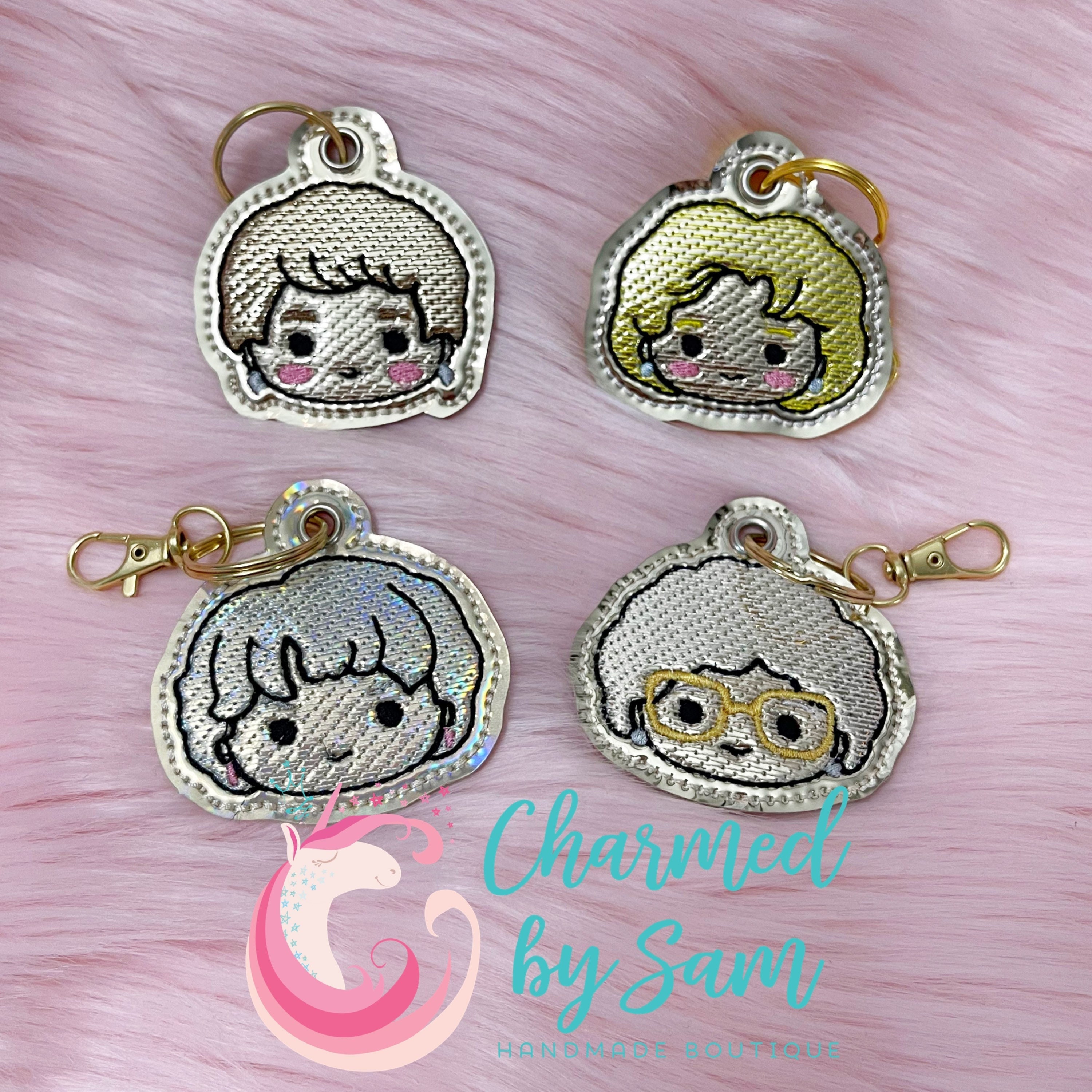 Classy Ladies Golden Gang Key Fobs, Stay Golden, Blanche Rose Dorothy ...