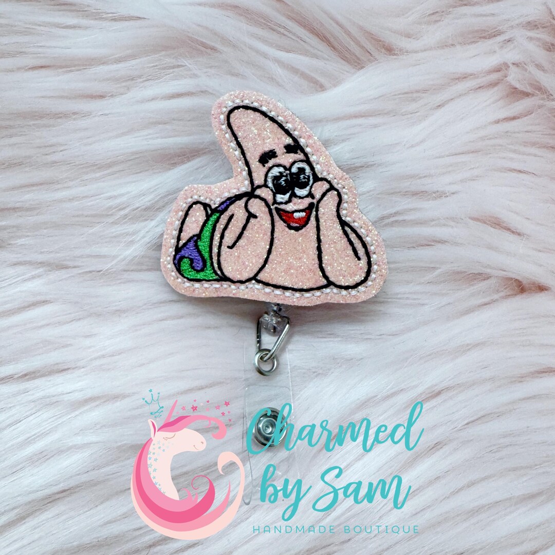 Patrick Star Spongebob Badge Reel, Funny Badge Reel, Medical Field ...