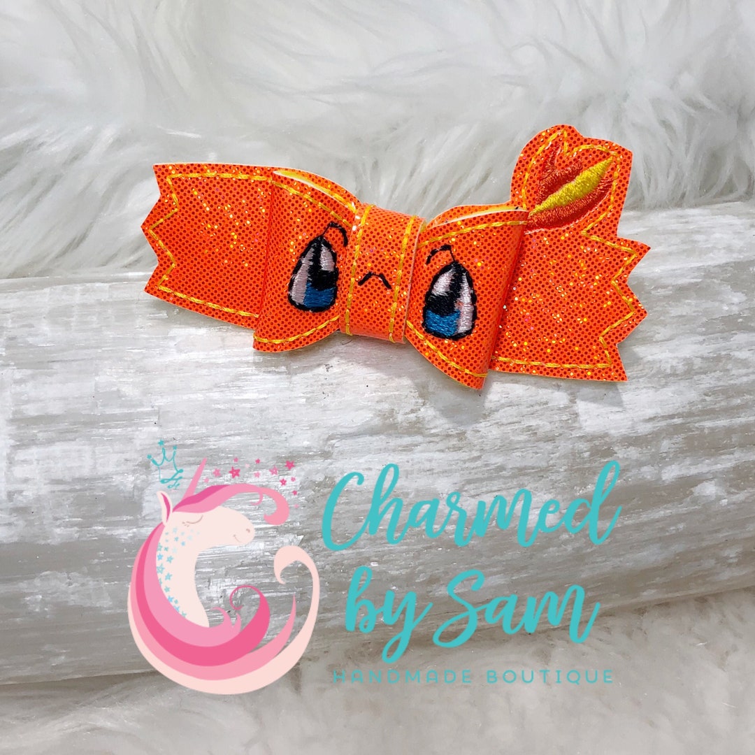 Charmander Bow, Glitter Pokemon, Pikachu Bow, Find Them All Game ...