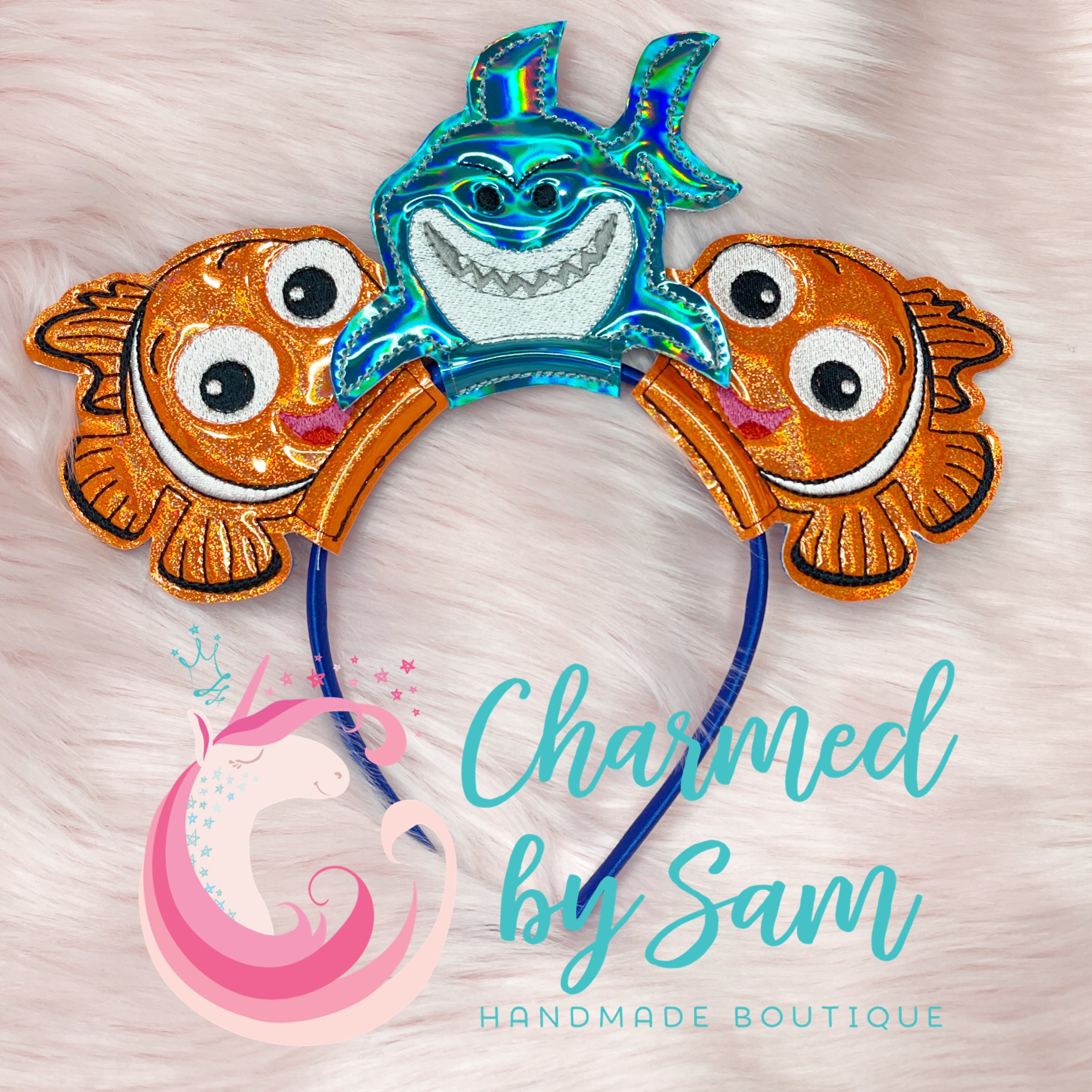 Nemo Dory Bruce Inspired Mickey Minnie Ears, Finding Nemo Birthday ...
