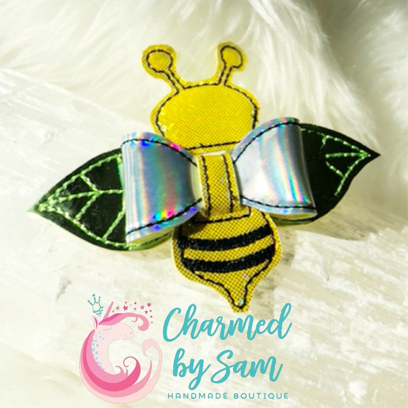 Bumble Bee Bow, Bee Glitter Bow, Garden Party Bow, Party, Photo Prop ...