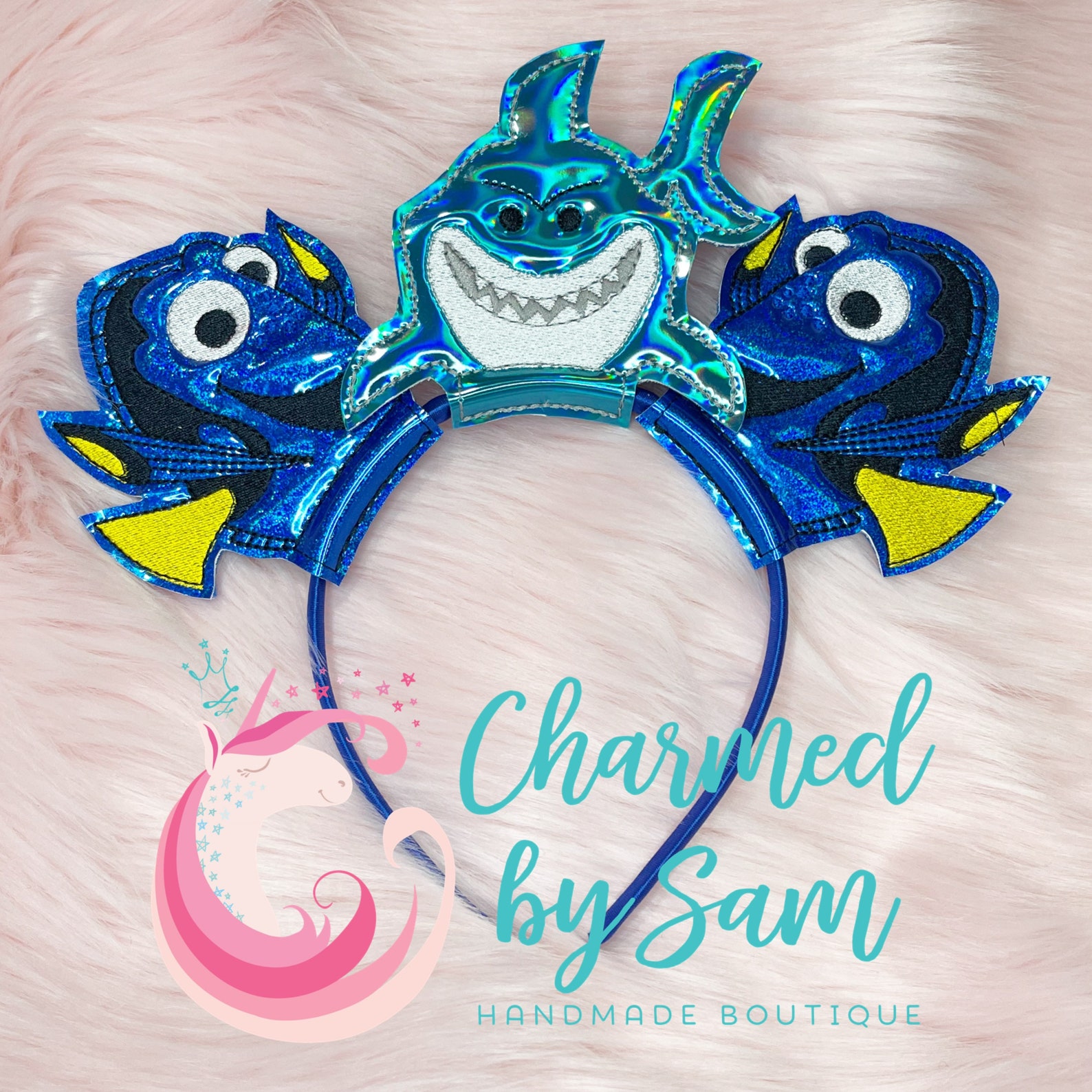 Nemo Dory Bruce Inspired Mickey Minnie Ears, Finding Nemo Birthday ...