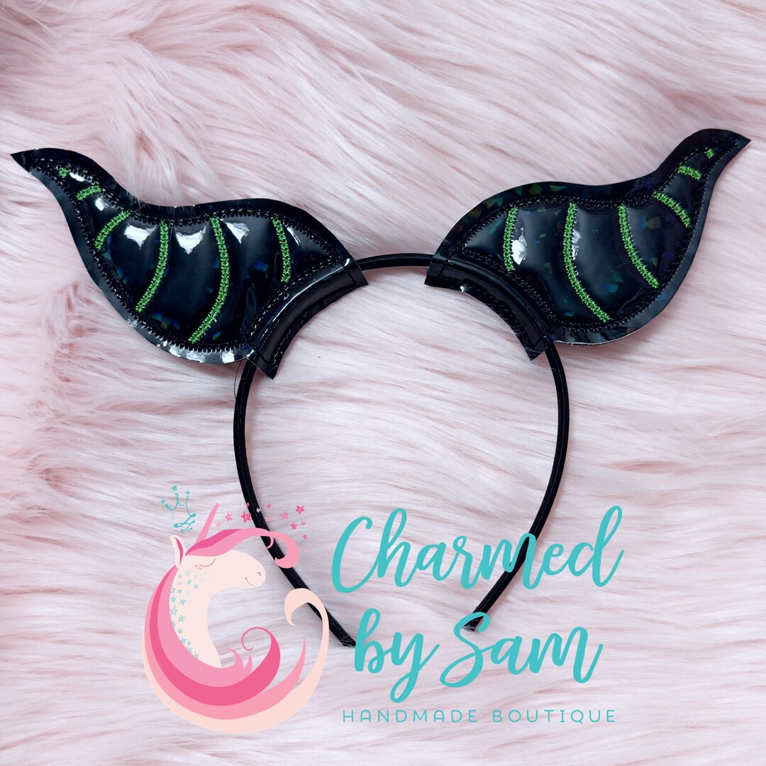 Iridescent Maleficent Inspired Horns Headband Minnie Ears, Descendants ...