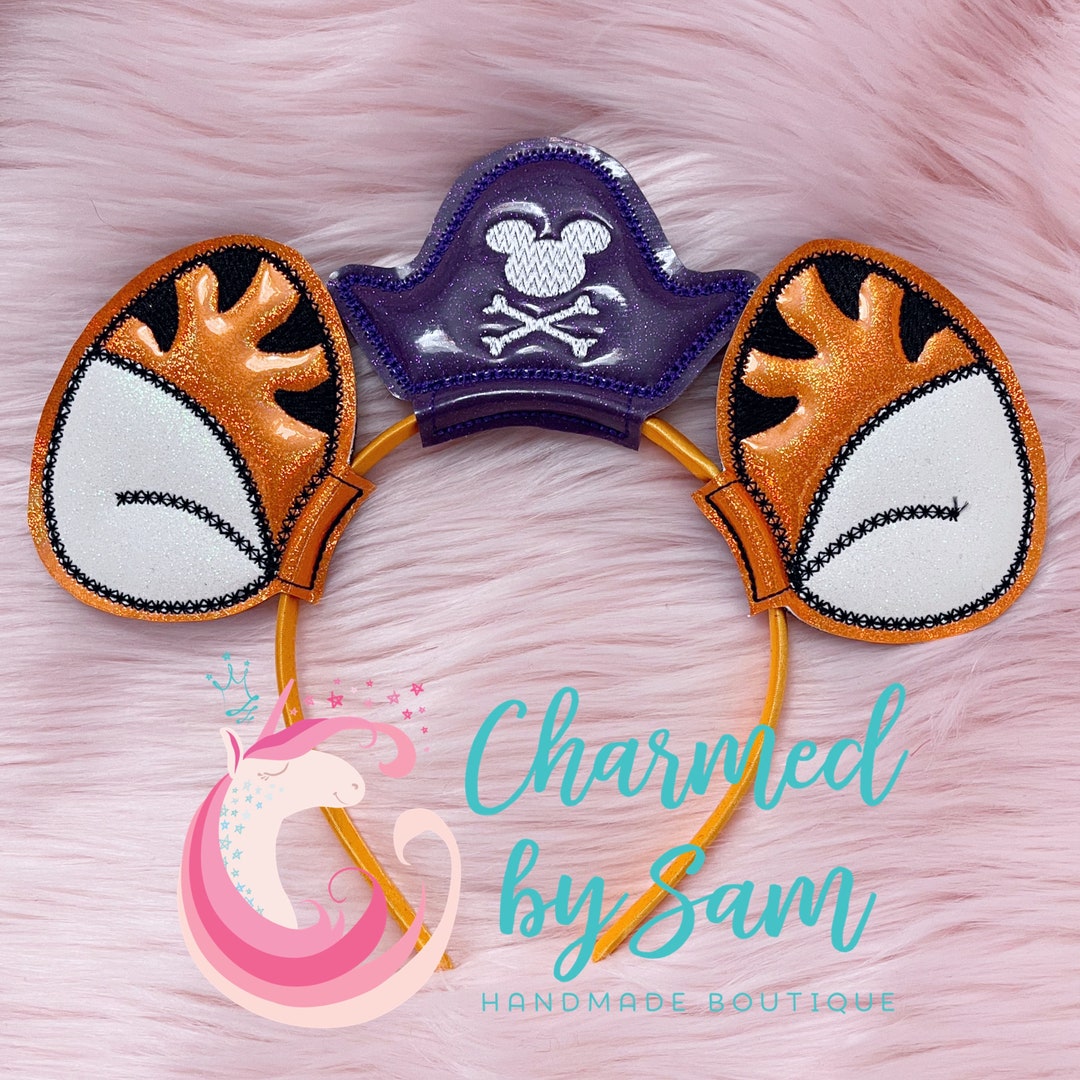 Holo Glitter Pirate Tigger Inspired Ears Headband, Pooh Ears, Tigger ...