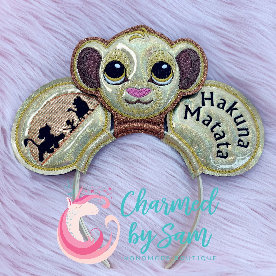 Glitter Hakuna Matata Simba Nala the Lion King Inspired Mouse Ears ...