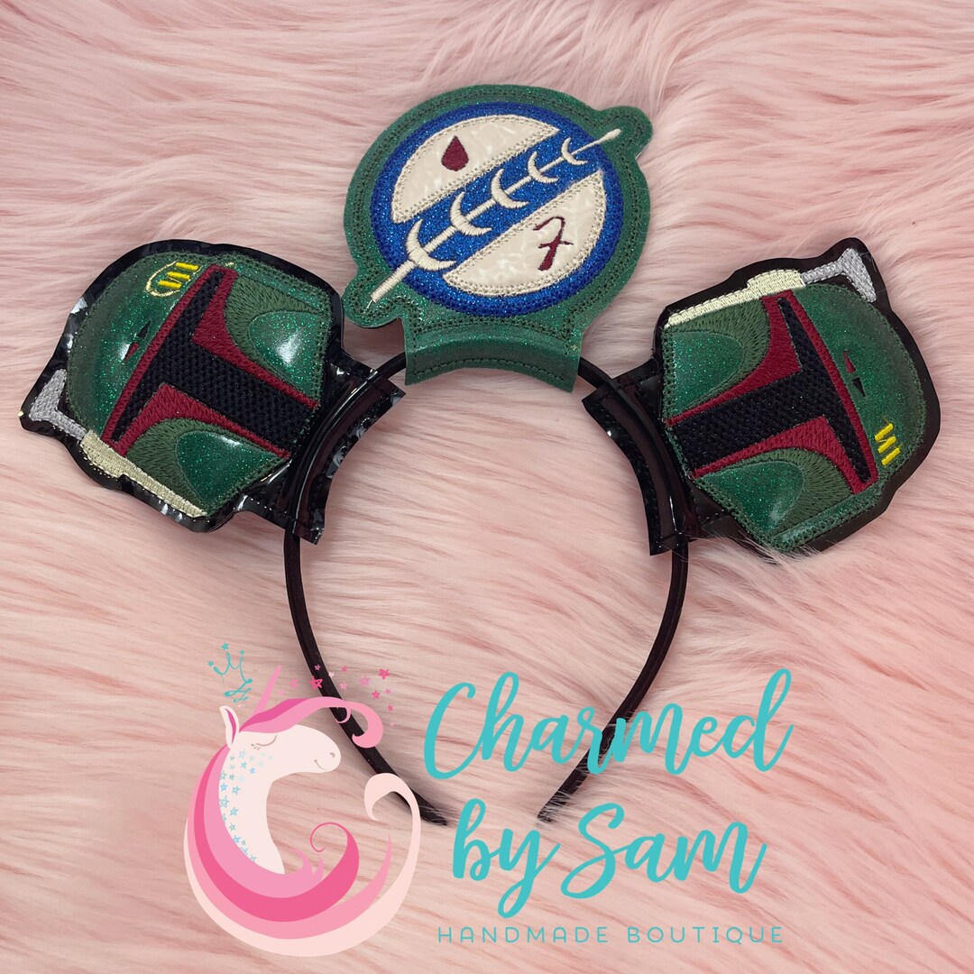 Boba Fett Bounty Hunter Mando Inspired Mouse Ears Star Wars Mouse Ears ...