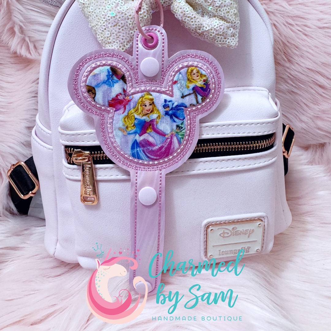 Custom Fabric Aurora Sleeping Beauty Insp Minnie Mickey Ears Holder ...