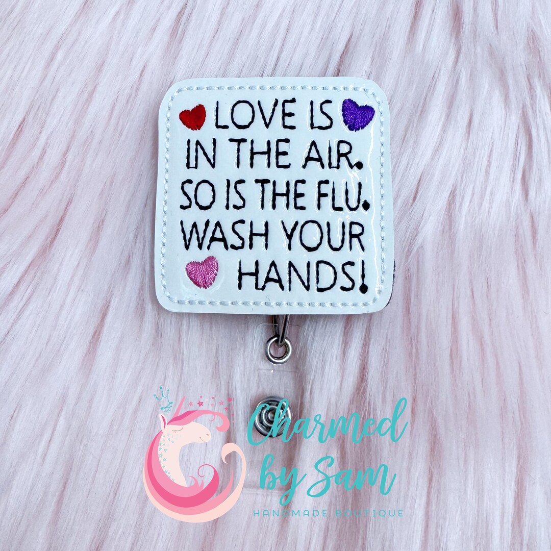 Wash Your Hands Retractable Badge Reel, Medical Field Badge Reel, Nurse ...