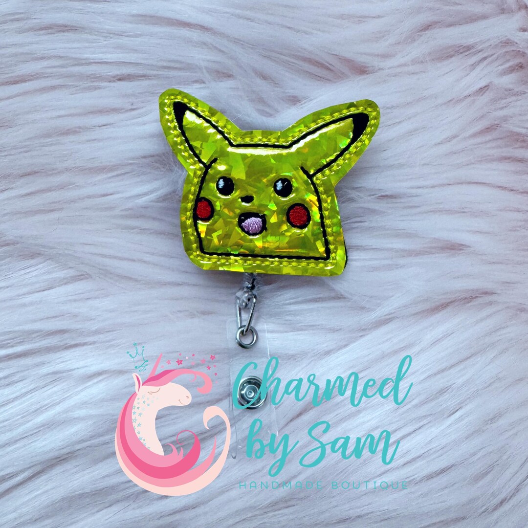 Funny Pikachu Meme Retractable Badge Reel, Medical Field Badge Reel ...