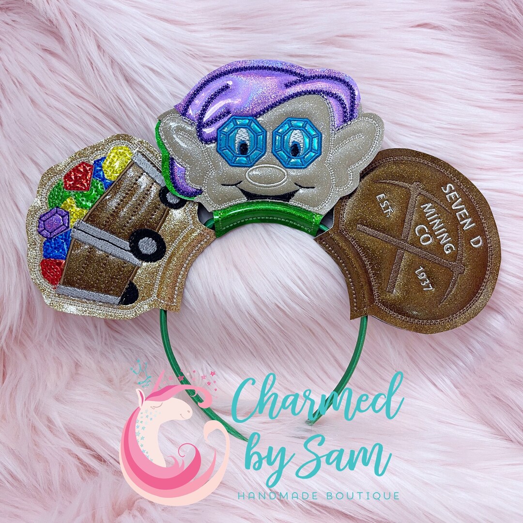 Glitter Dopey Snow White Mouse Ears, Dwarf Ears, Princess Ears, Photo ...