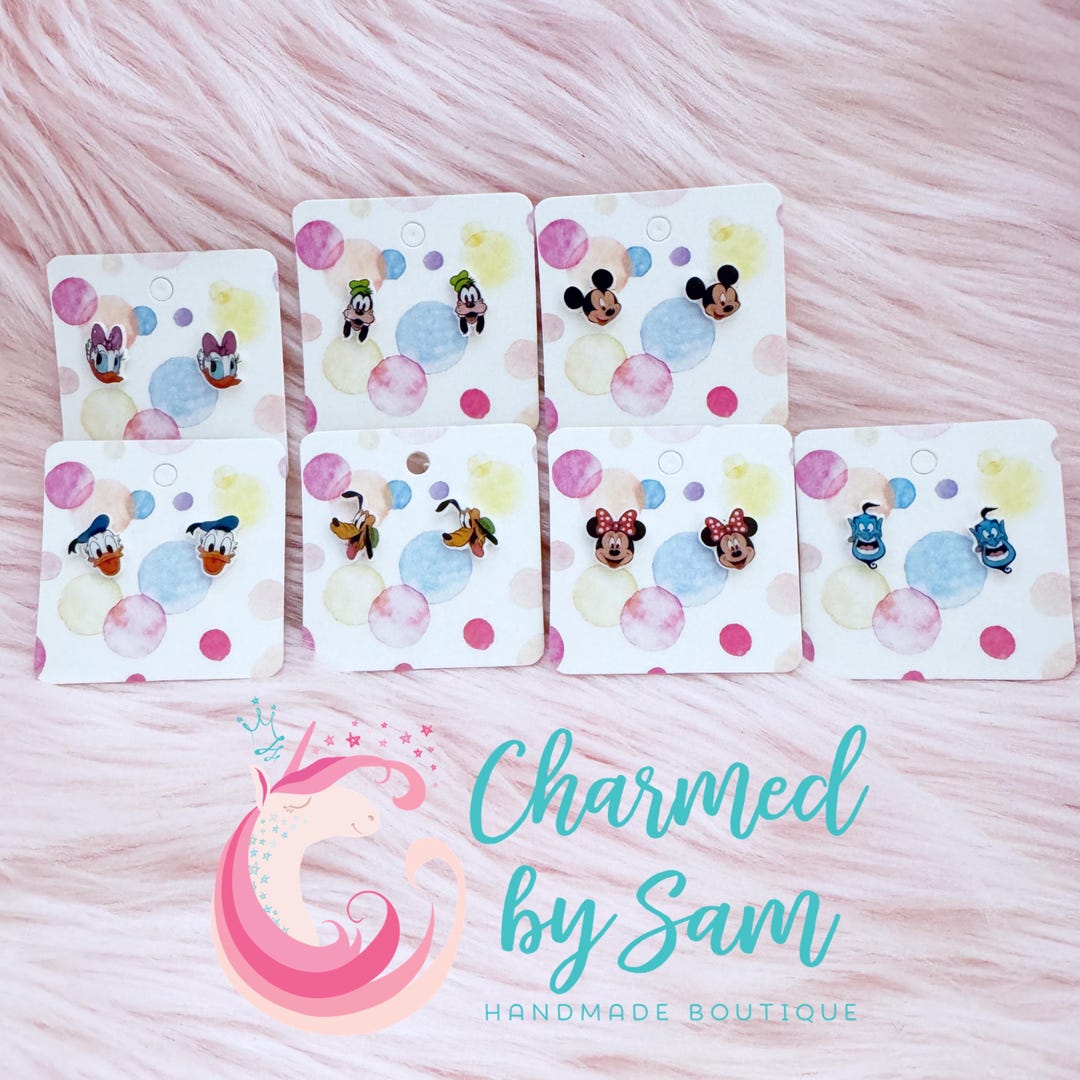 Character Stud Earrings, Park Jewelry, Park Characters, Birthday Gift ...