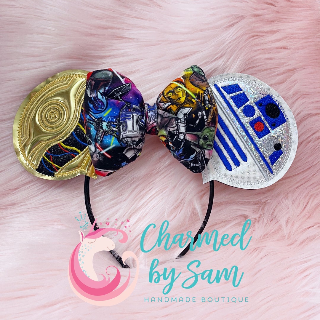 Glitter R2-D2 Droid Star Wars Inspired Mouse Ears, C-3PO, Ewok, Darth ...