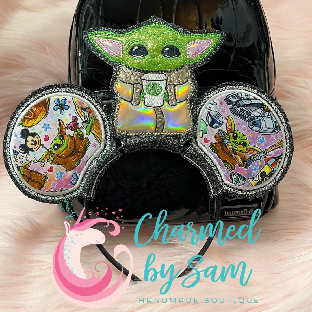 Child Jedi Grogu Sbucks Inspired Mouse Ears Star Wars Mouse Ears ...