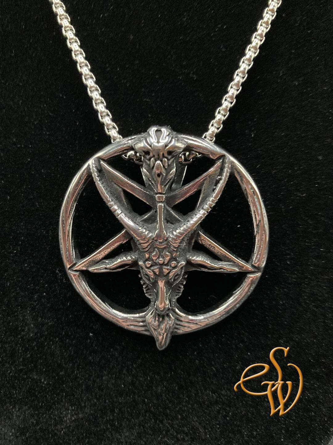 Baphomet Pendant Necklace: Heavy Satanic Jewelry Gift - Etsy