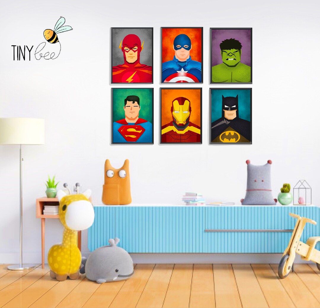 Super Hero’s Frames, Printable Artwork - Etsy