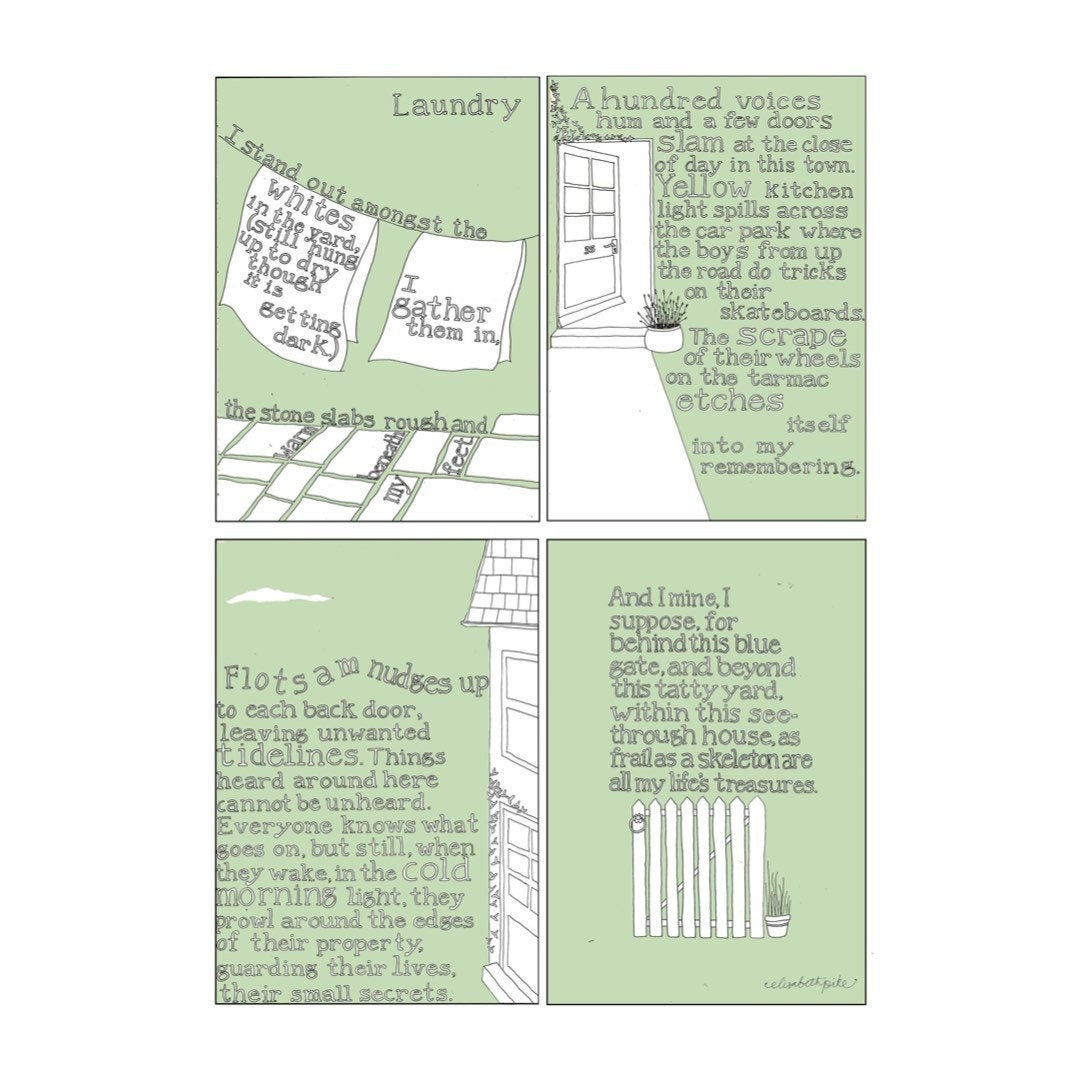 Laundry, Motherhood Poem Print, Hand Lettered and Illustrated, Original ...