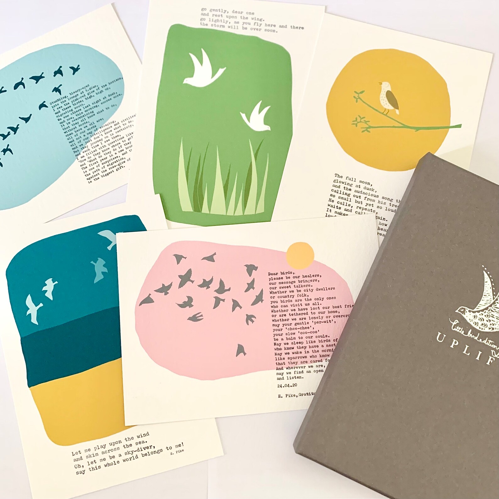 Starlings Pink Typewriter Poem Print, A6, A5, A4, A3, Original Poem ...