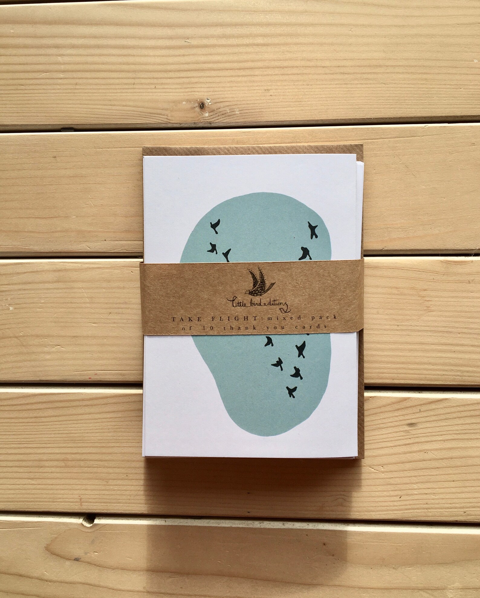 10 X Thank You Cards Pack With Kraft Envelopes Bird Thank You - Etsy