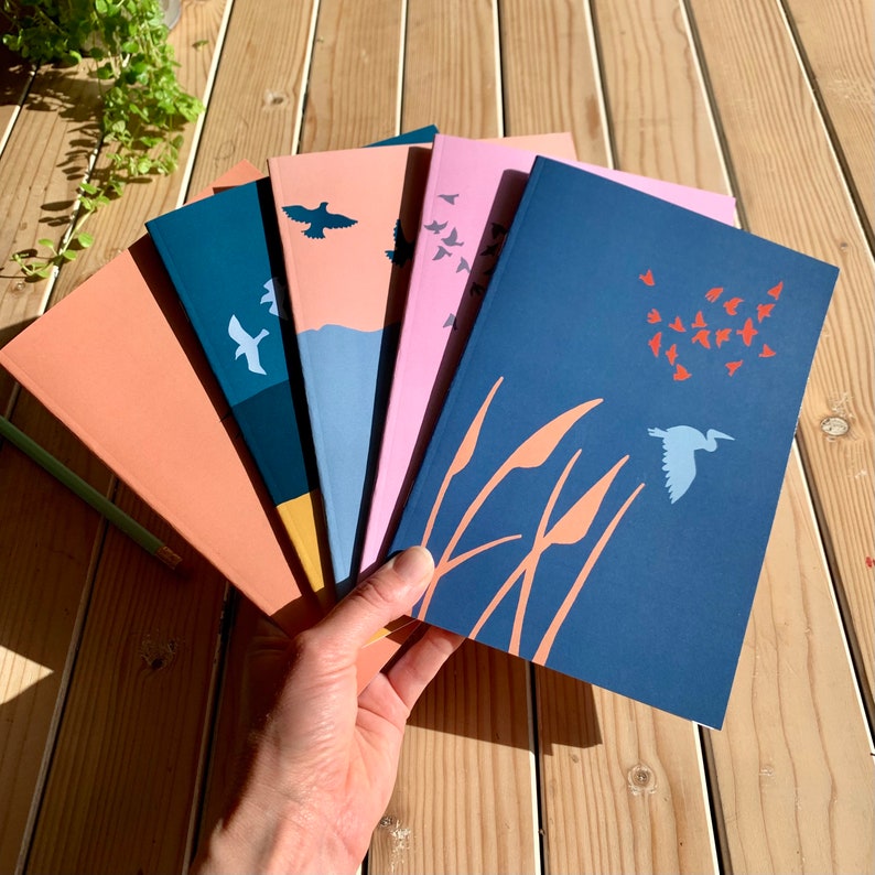 Bright Bird Notebooks, A5. Single Notepad or Mixed Pack of Five ...