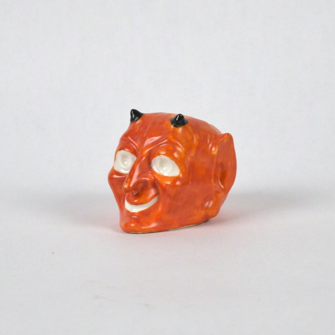 Porcelain Devil Match Stick Holder, Victoria Carlsbad, Austria 1920s-1940s, Vintage Halloween - Etsy