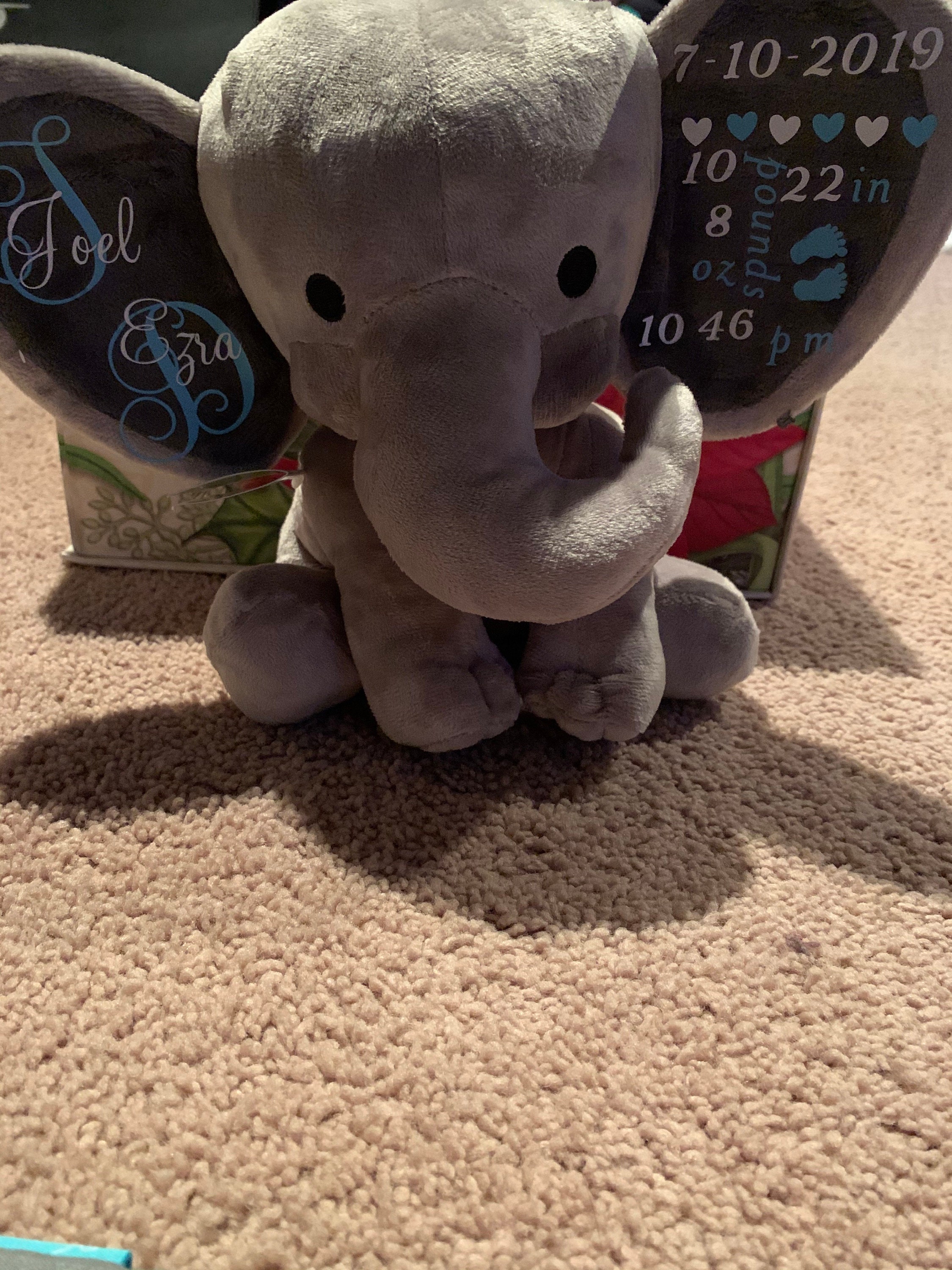 Birth Stats Elephant - Etsy