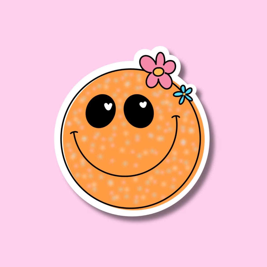 Smiley Face Waterproof Sticker - Etsy