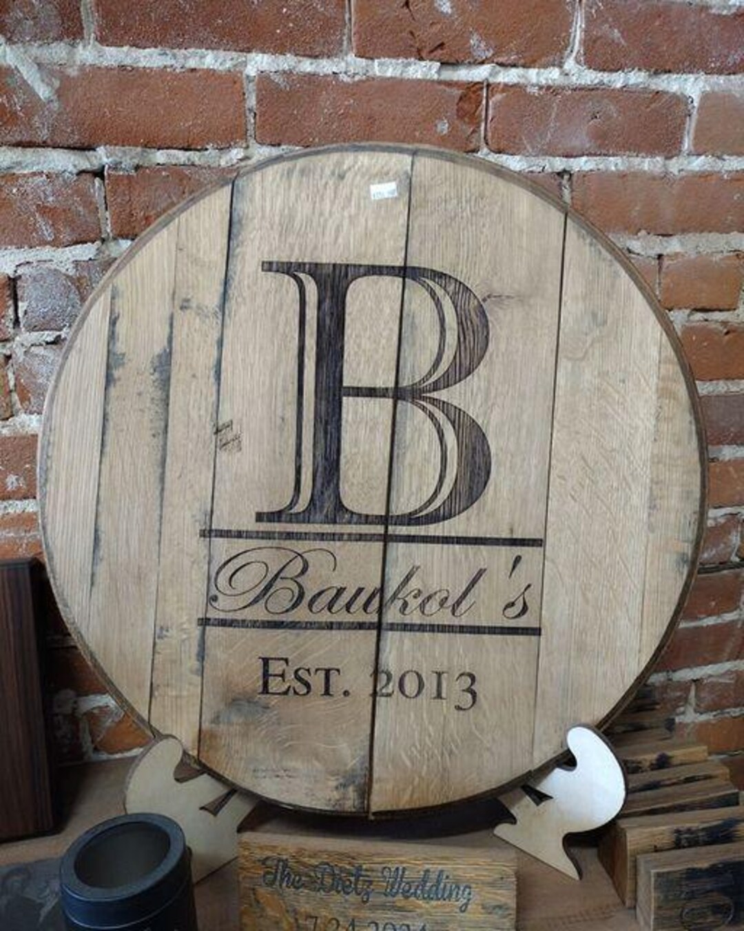 Engraved Wedding Barrel Head – A Timeless Keepsake for Your Special Day ...