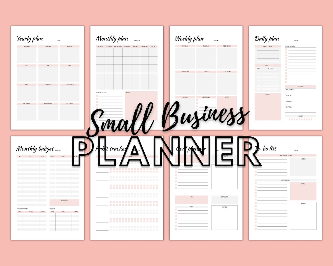 Small Business Planner, Printable Small Business Planner, Business ...