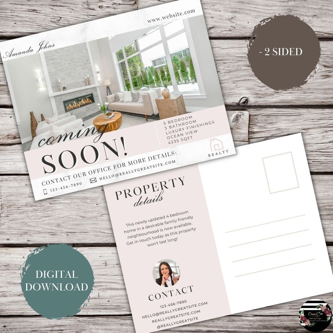 Real Estate Coming Soon Flyer, Real Estate Marketing, Canva Template ...