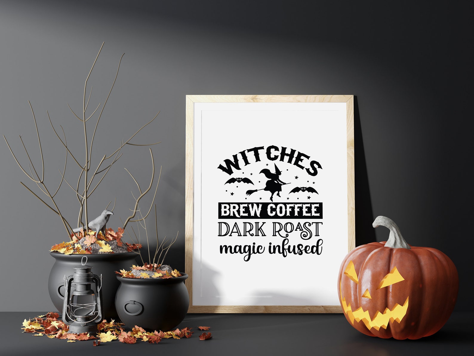 Halloween Witch Brew Coffee Poster: Spooky Wall Decor Art - Etsy