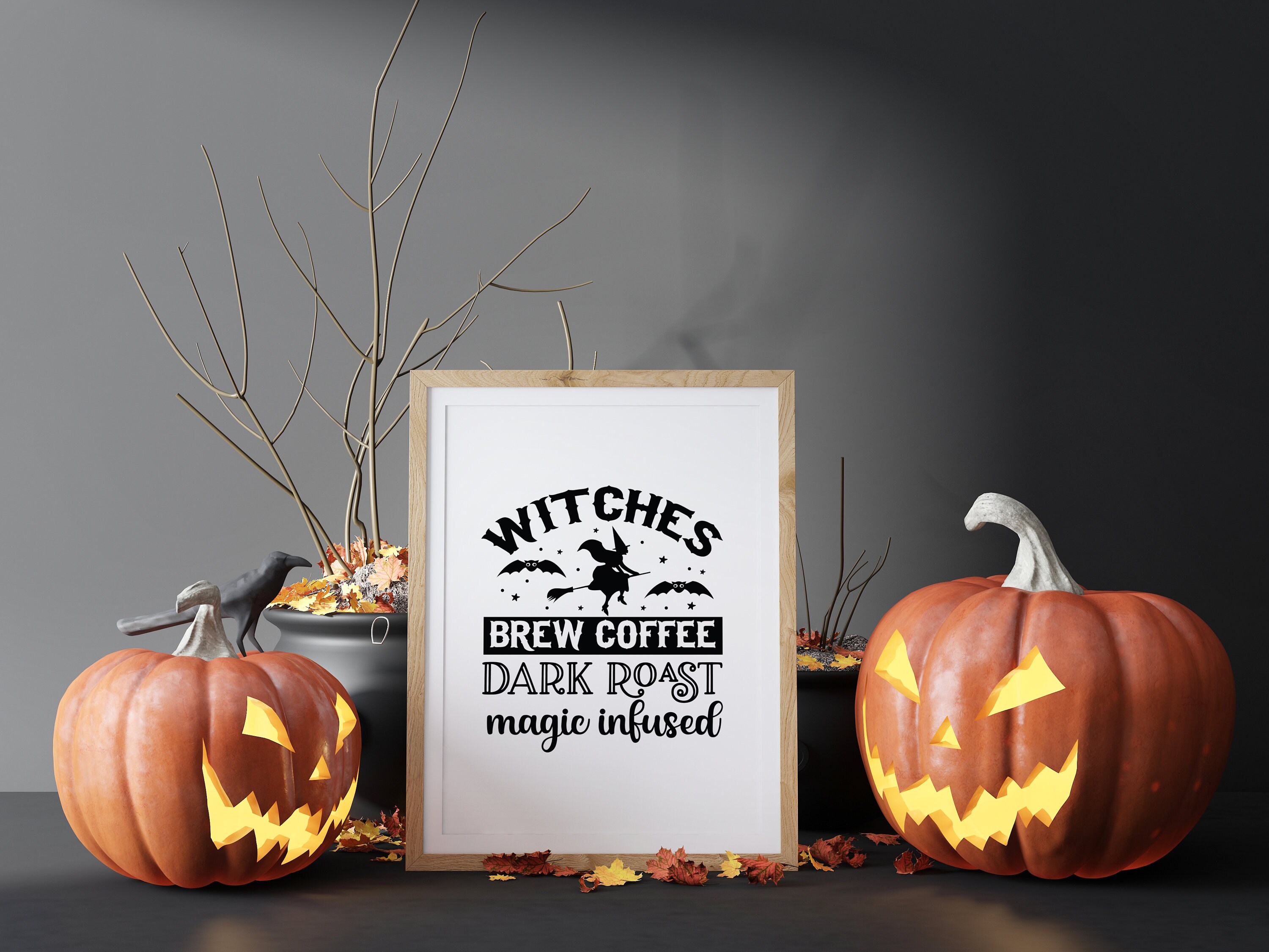 Halloween Witch Brew Coffee Poster: Spooky Wall Decor Art - Etsy